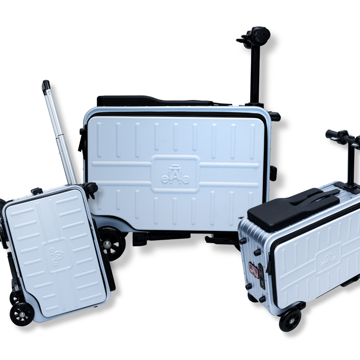 ELALA Lite Electric Rideable Scooter Luggage - Stylish, Luxury Travel ...